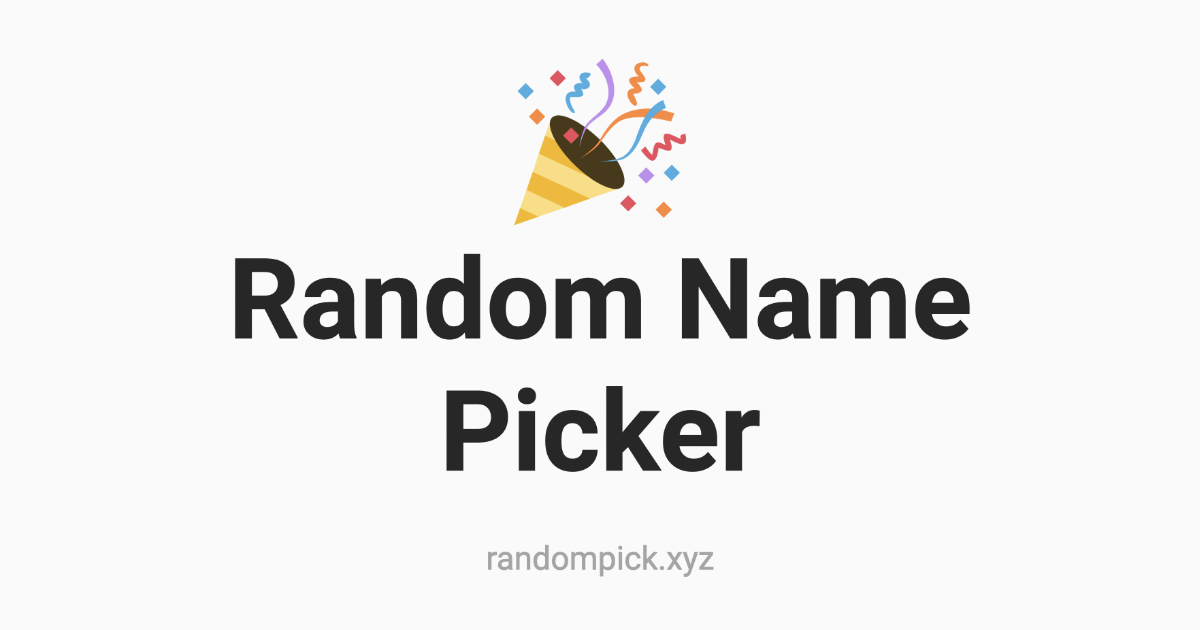 Random Name Picker